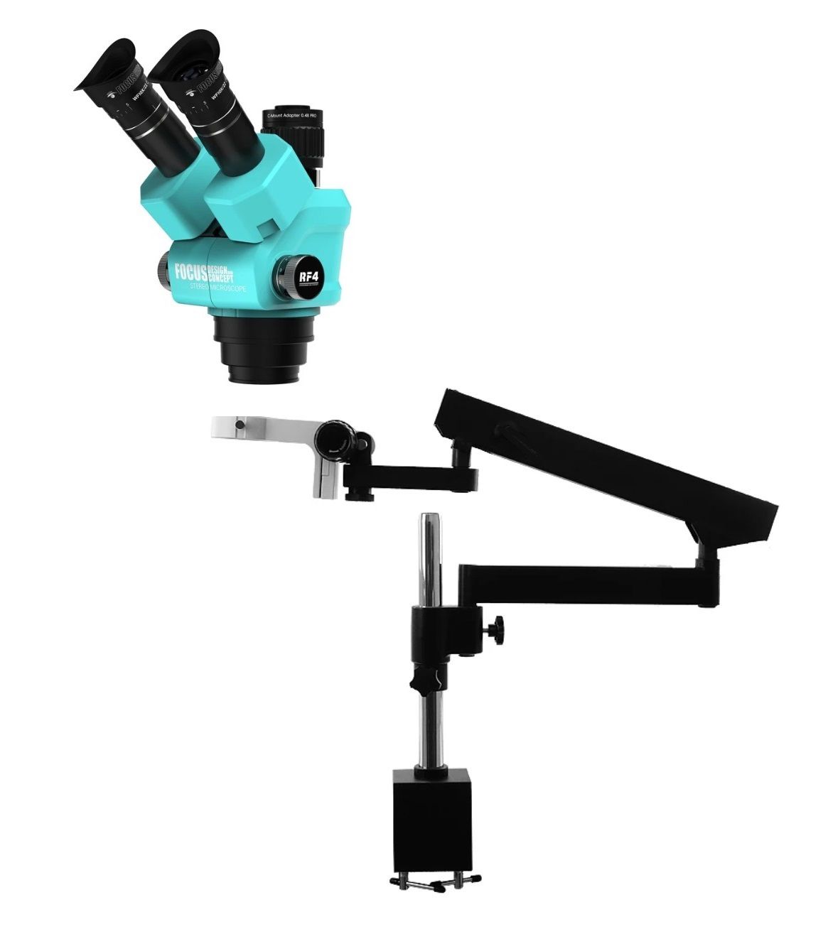 מיקרוסקופ למקצוענים עם זרוע שולחנית - דגם RF-6555 PRO MAX מבית חברת RF4 ...