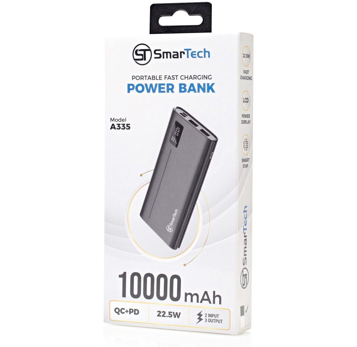 מטען נייד 10,000 מיליאמפר עם צג סוללה וטעינה מהירה 22.5W - דגם A335 ...