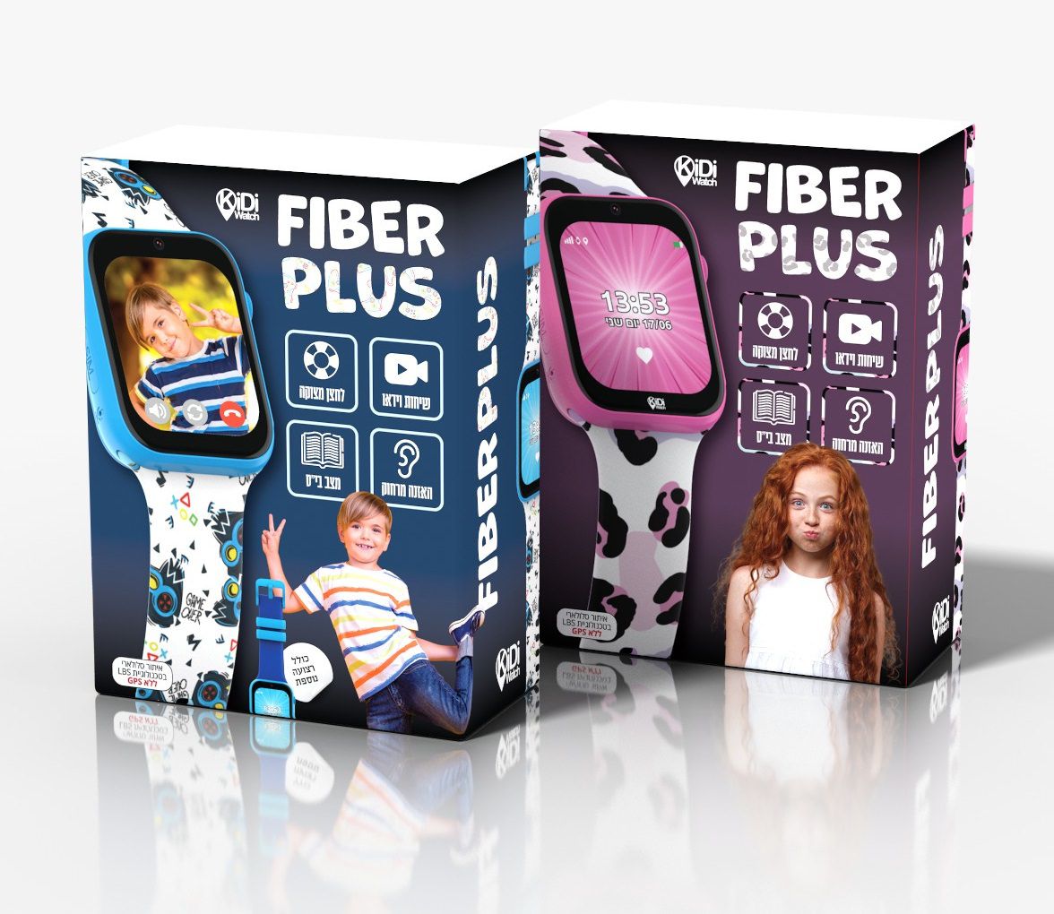 שעון טלפון חכם לילדים KIDIWATCH דגם Kidi Fiber Plus - הטלפון הראשון לילד | בסיטונאות